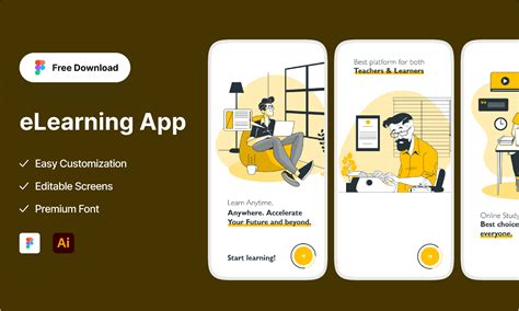 Edumy Online Learning Mobile App Ui Kit Figma