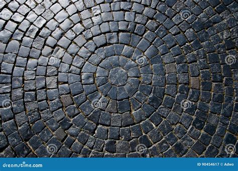 Cobble Circular Pattern Stock Image Image Of Rough Urban 90454617