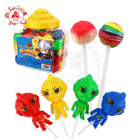 Supply Cartoon Superhero Man Toy Candy With Fruit Hard Lollipop Ch T1223 Wholesale Factory