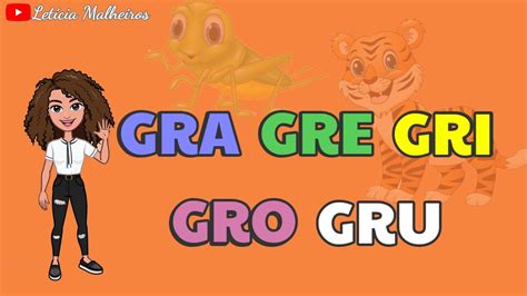 Atividades Com Gra Gre Gri Gro Gru Braincp