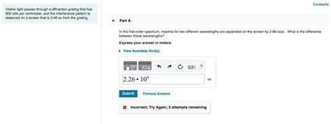 Solved Constants Visible Light Passes Through A Diffraction