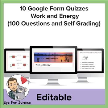 Google Form Quizzes Work And Energy Questions And Self Grading