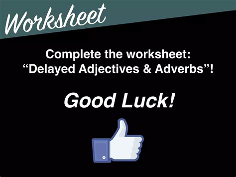 Delayed Adjectives And Adverbs Pdf