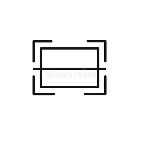 Scan Button Icon Outline Collection In Black Stock Vector Illustration Of Logo Label 326623563