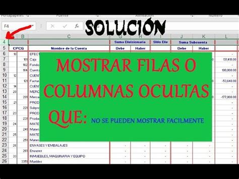Cómo Mostrar Celdas Ocultas En Microsoft Excel