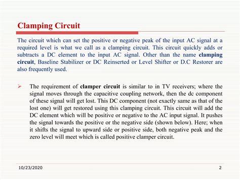 Clamping Circuit And Clipping Circuit Pdf