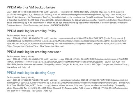 Syslog Type Examples Dell Powerprotect Data Managers Syslog Server