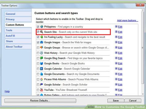 How To Customize The Google Toolbar 10 Steps With Pictures
