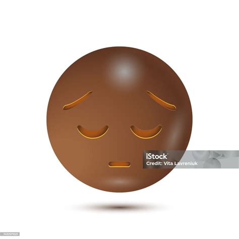 슬프고 슬픈 얼굴 슬프다 벡터 일러스트레이션 현실적인 이모티콘 흰색 배경에 고립되어 있습니다 이모티콘 캐릭터 디자인 컬렉션을 위해 인터페이스용 개념에 대한 스톡 벡터 아트