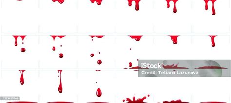 떨어지는 혈액 애니메이션 피 묻은 튀김 할로윈 게임 살인 또는 범죄 현장에 대한 빨간 페인트 스플래시 엎지름에 대한 스톡 벡터 아트 및 기타 이미지 Istock