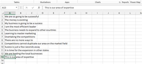 Excel Bullet List Organized Data Presentation Free Online Tutorial Library