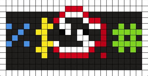 TADC Swearing Cencorship Caine Perler Bead Pattern Bead Sprites Misc Fuse Bead Patterns