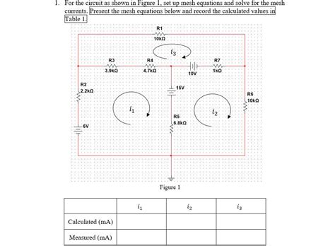 Solved For The Circuit As Shown In Figure Set Up Mesh Chegg