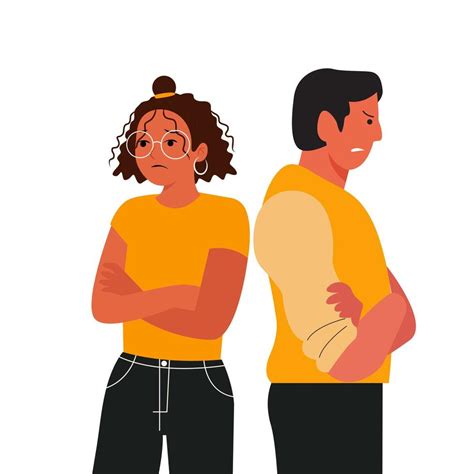Couple Fighting Couple Conflict Concept Illustration 6304106 Vector