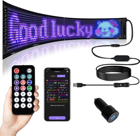 Amazon Programmable Flexible LED Display Panel Bluetooth USB Control DIY Scrolling