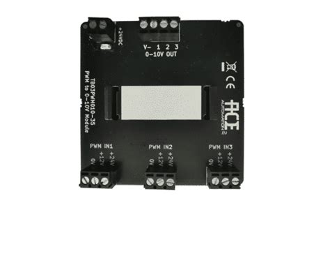 tb03pwm010 35 pwm to 0 10v converter transmitter terminal board 3 inputs 3 outputs ace