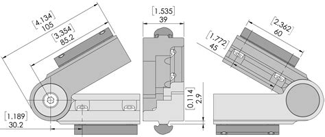 40mm Adjustable Angle Bracket Offset Profile Mount Kit