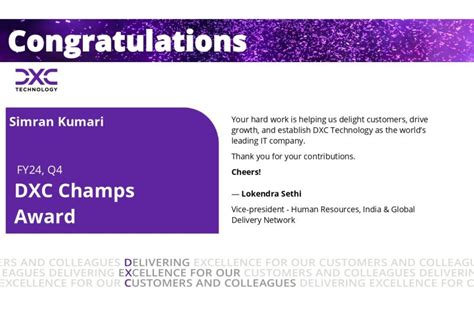 Simran Kumari On Linkedin Dxc Wearedxc Champsaward Dxctechnology