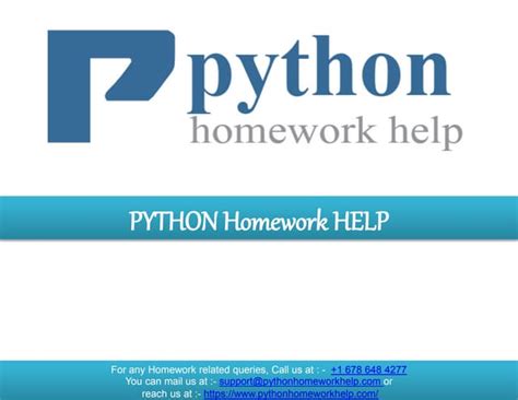 Python Homework Help Ppt