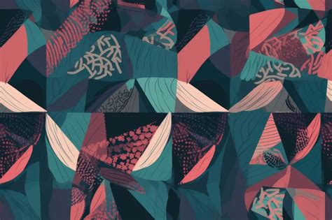 Premium Ai Image Seamless Tileable Patterns Of Abstract Graphic Elements That Are Continuous