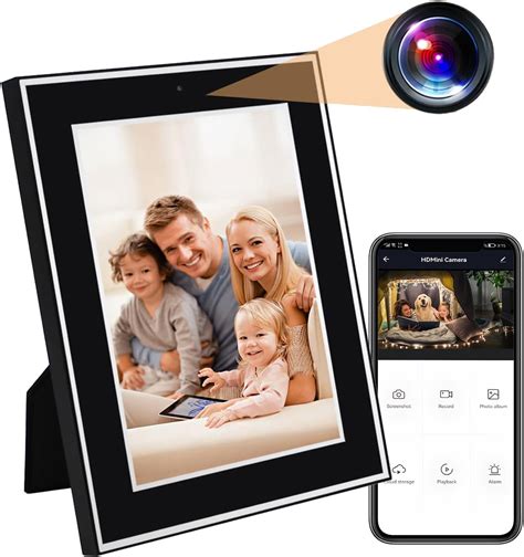 Icamdoor Hidden Camera Photo Frame Wifi Spy Camera With Motion Detection 1080p Hd