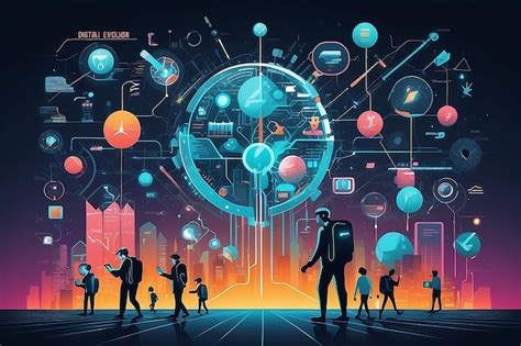 Premium Photo Digital Evolution