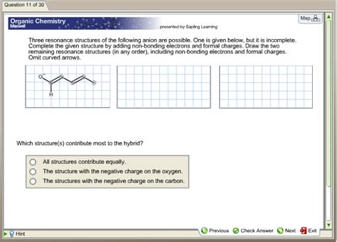 Solved Three Resonance Structures Of The Following Anion Are