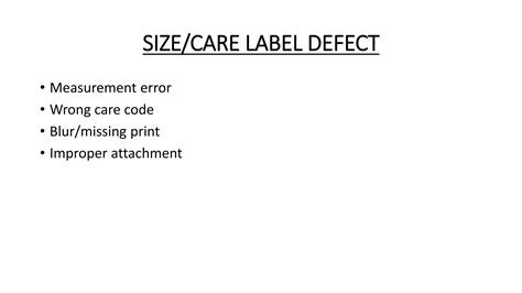 Garment Accessories Defect Presentation 6pptx