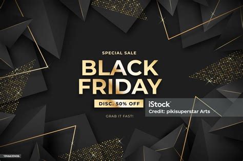 현실적인 다각형 블랙 프라이데이 배경 벡터 디자인 일러스트 3차원 형태에 대한 스톡 벡터 아트 및 기타 이미지 3차원 형태 가격 검은색 Istock