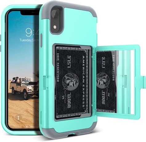 Amazon Com Welovecase For Iphone Xr Wallet Case Design With Card Holder And Hidden Back Mirror