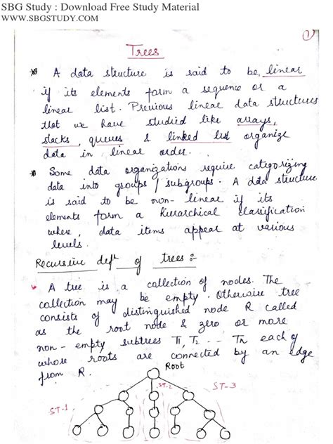 Data Structure Tree Notes Pdf