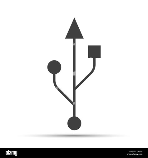 USB Icon Symbol Isolated On White Background Stock Vector Image Art Alamy