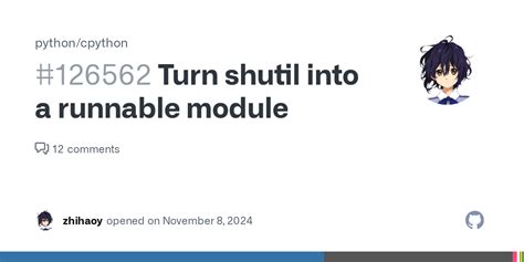 Turn Shutil Into A Runnable Module · Issue 126562 · Pythoncpython