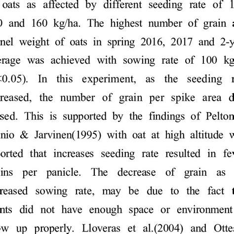 Shows The Yield Components And Seed Yield Download Table