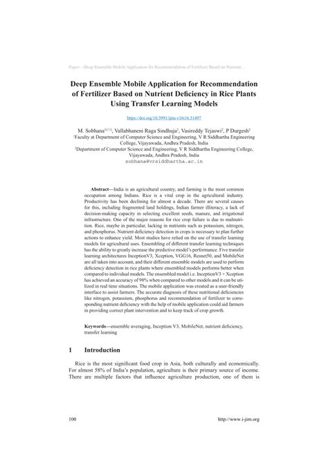Pdf Deep Ensemble Mobile Application For Recommendation Of Fertilizer Based On Nutrient