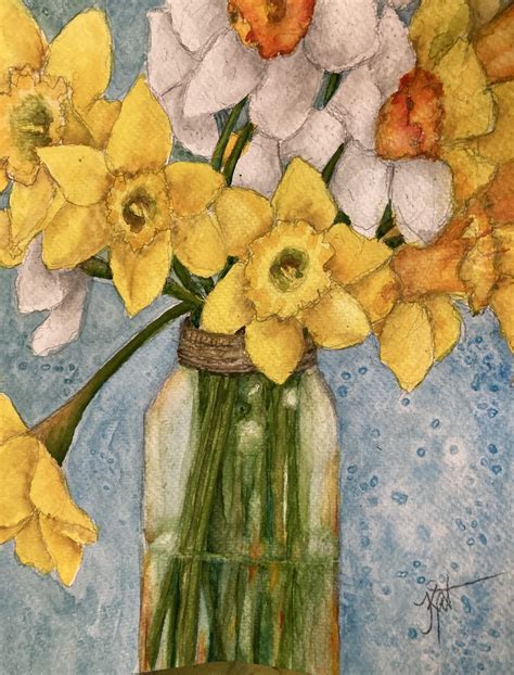 Watercolor Daffodils Ducret Center Of Art