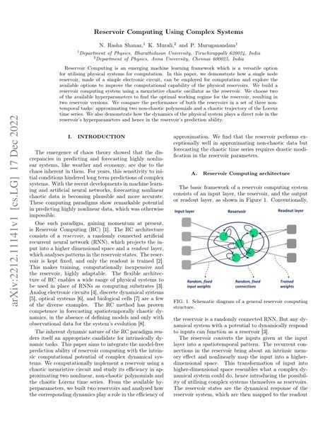 PDF Reservoir Computing Using Complex Systems