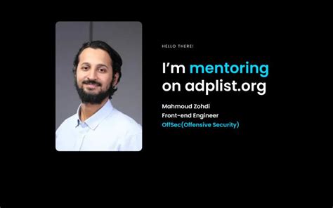 Mahmoud Zohdi On Linkedin Get Mentored By Mahmoud Zohdi On Adplist