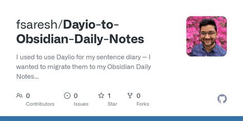Github Fsareshdayio To Obsidian Daily Notes I Used To Use Daylio For My Sentence Diary I