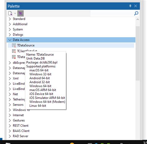 How To Set Supported Platforms For My Component Delphi Ide And Apis