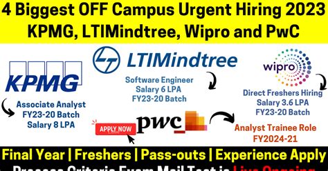 Ltimindtree Started Off Campus Direct Hiring 2023 As Specialist
