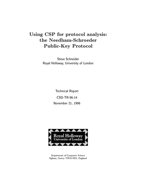 pdf using csp for protocol analysis the needham schroeder public key