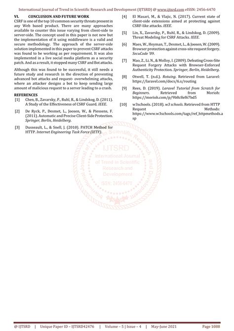 Csrf Attacks And Its Defence Using Middleware Pdf Web Development Internet