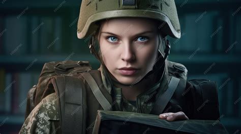 Premium Ai Image Female Soldier Illustration Female Warrior Vector