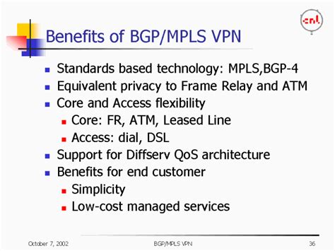 Benefits Of BGP MPLS VPN