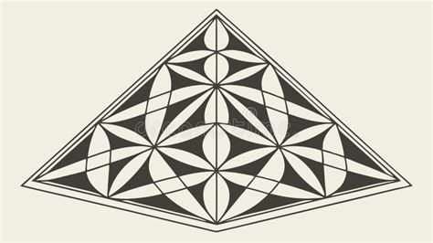 Interlocking Geometric Triangle Pattern Abstract Design Vector Design Generative Ai Stock