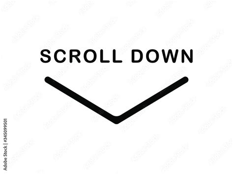 Scroll Down Icon Shape Scrolling Mouse Symbol For Web Or App Design
