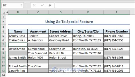 How To Select Blank Cells In Excel And Delete Easy Methods