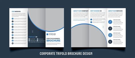 Corporate Business Trifold Brochure Template Modern Creative And Professional Tri Fold