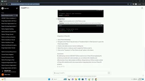 Ado Net Python Script Error In Power Bi Youtube
